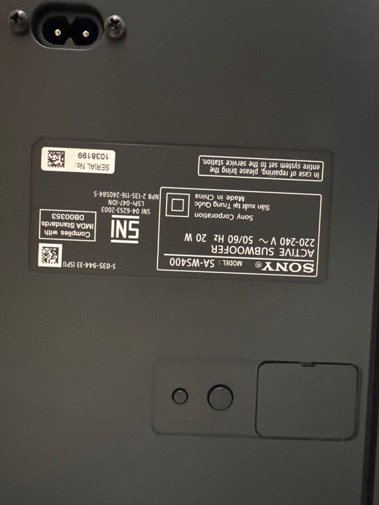 Sony WS400 subwoofer, 音響器材, Soundbar、揚聲器、藍牙喇叭、耳擴 - Carousell