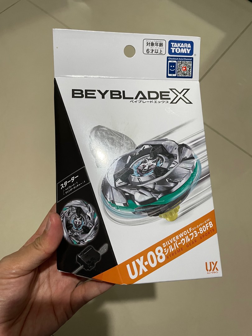 Takara Tomy BEYBLADE X UX-08 Silverwolf 3-80FB, Hobbies & Toys, Toys ...