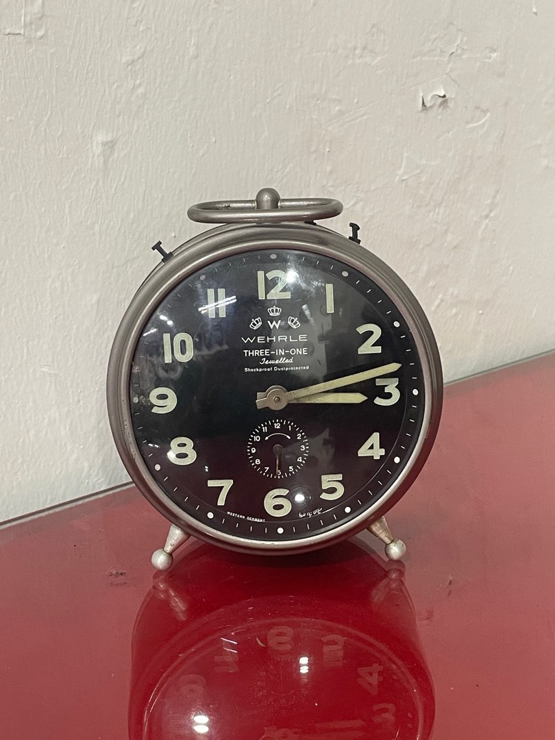 Vintage 1960 Wehrle Alarm Clock Three-in-One Western Germany, Men's ...