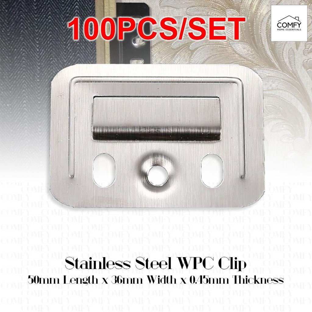 100PCS WPC Clip Stainless Steel Wood Plastic Composite Wall Clip ...