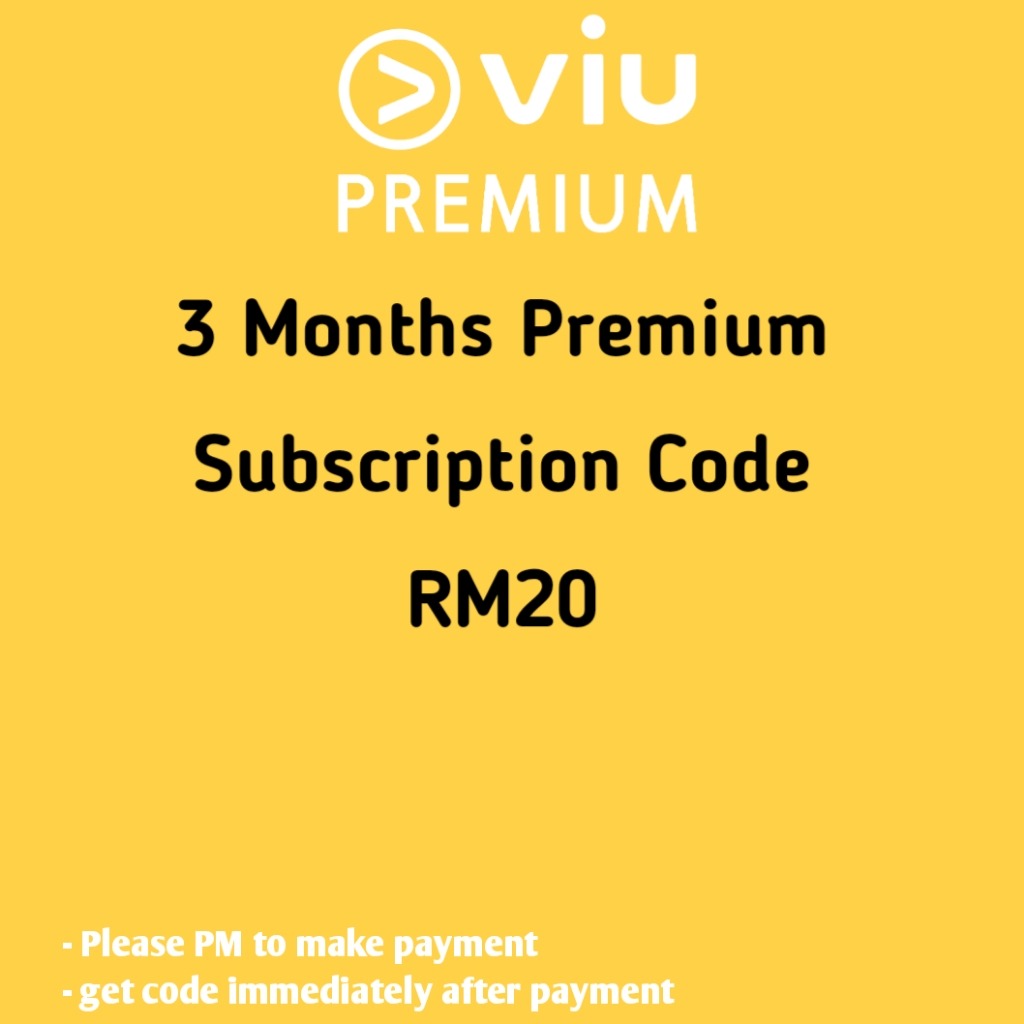 3 Months Viu Premium Subscription Code, Tickets & Vouchers, Store ...