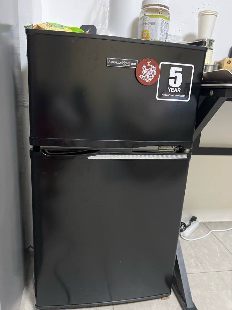 American Home ABR-B882D 3.2 cu. ft. Black Two Door Refrigerator, TV ...