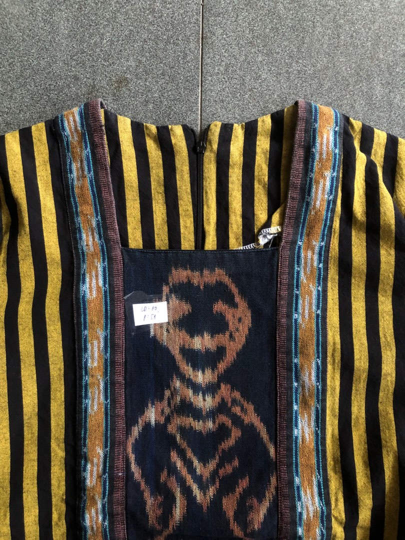 atasan kebaya kutubaru lurik tenun toraja / kebaya kombinasi lurik tenun / atasan kebaya batik ...