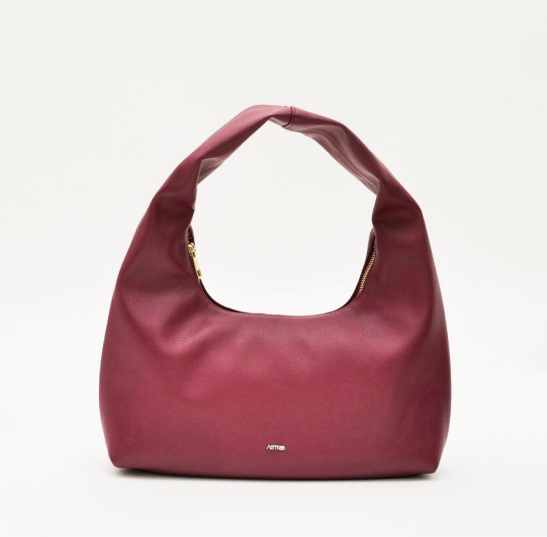 Aztrid Medium Hobo Bag in Burgundy Maroon, Women's Fashion, Bags ...