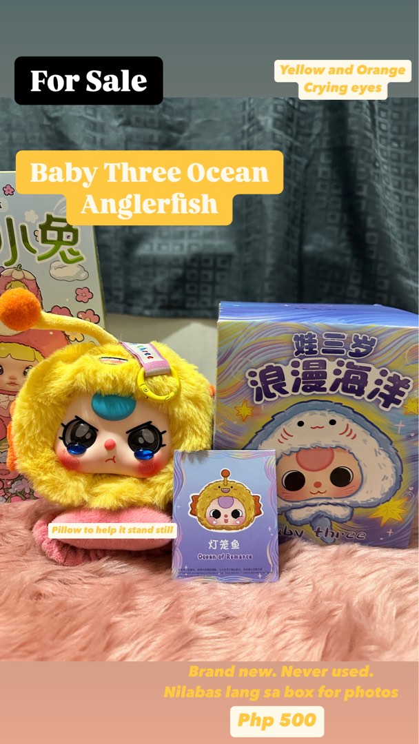 Baby Three BB3 Ocean series : Anglerfish bag charm, Hobbies & Toys ...