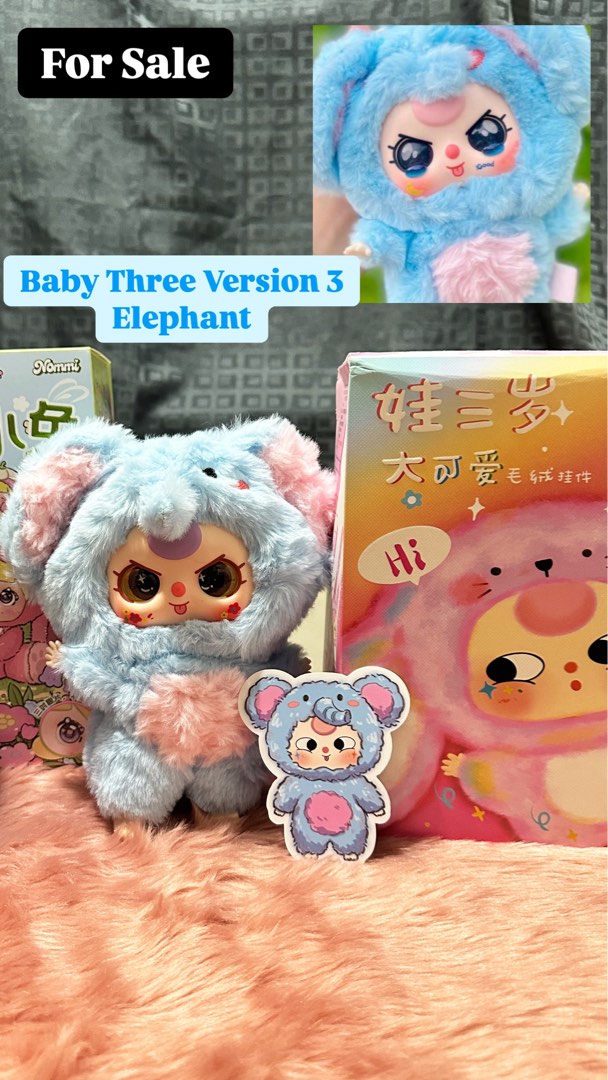 Baby Three BB3 Version 3 Elephant bag charm, Hobbies & Toys, Toys & Games on Carousell
