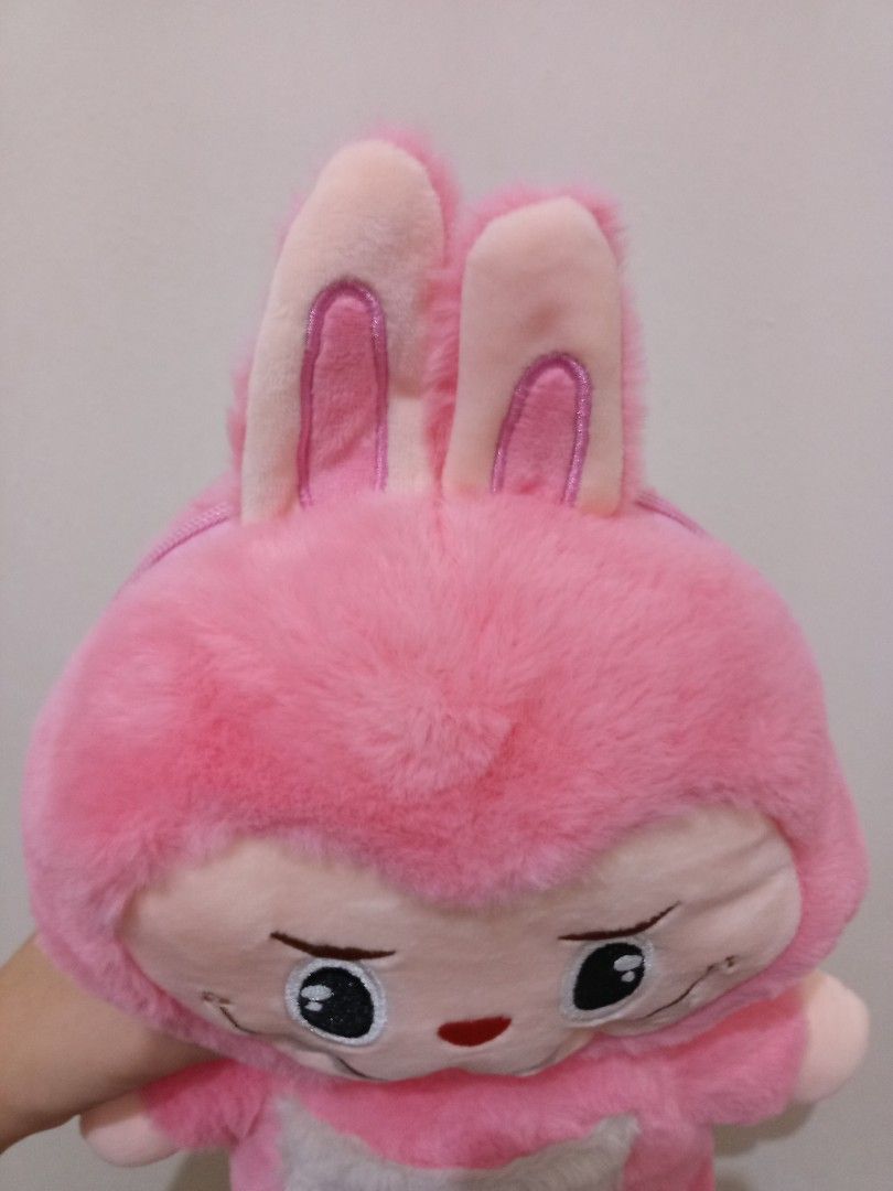 Big Backpack Cute Kawaii Labubu Pink Monster Knapsack Bag Plush Plushie ...