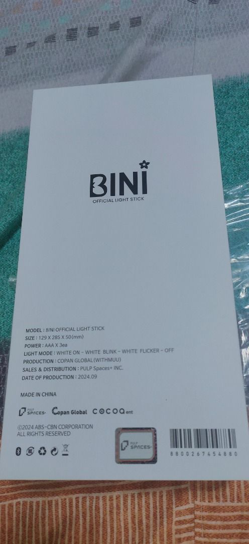 Bini Official Lightstick with Photocard set - November 2024 Release ...