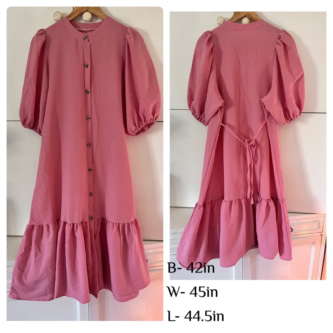 Bkk Maxi pink dress/ pang samba, Women's Fashion, Dresses & Sets ...