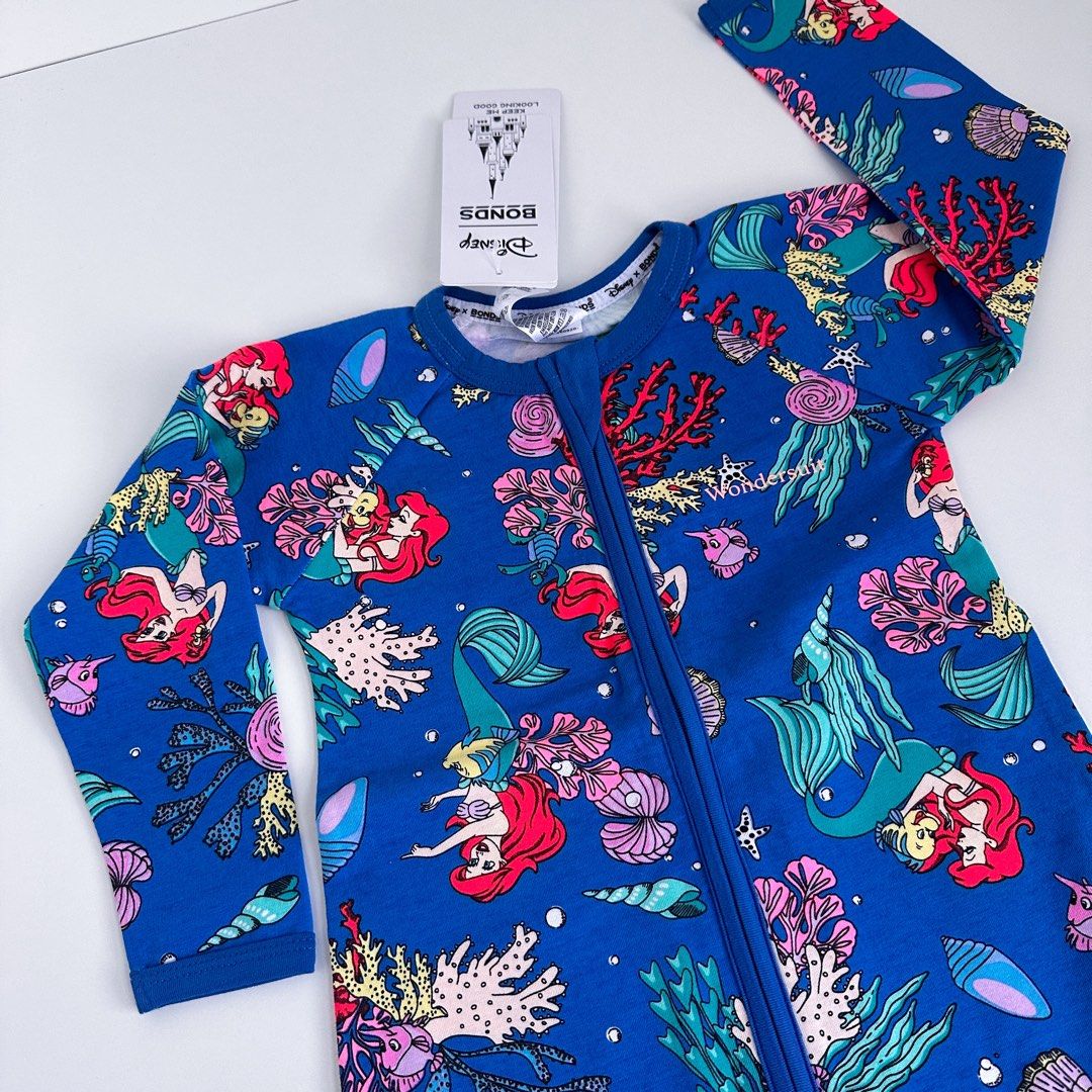 Bonds Wondersuit x Disney The Little Mermaid Blue, Babies & Kids ...