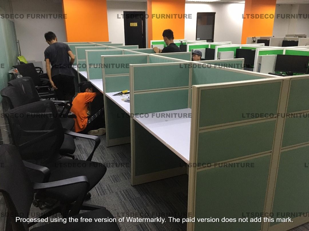 Bpo system -fish bone workstation table Office Partition Furniture ...