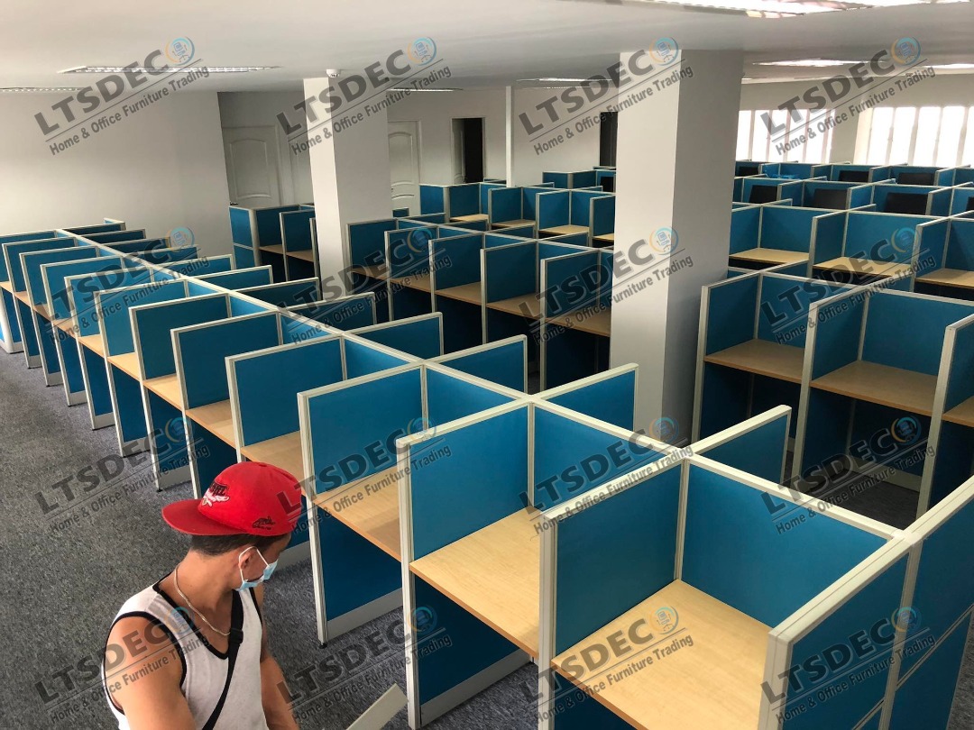 Bpo system -fish bone workstation table Office Partition Furniture ...