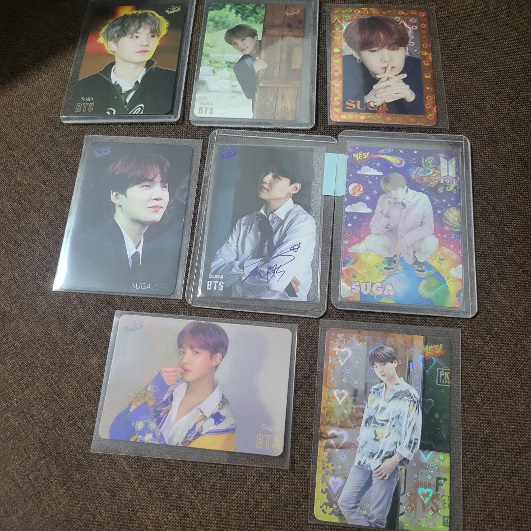 (Bundle Best Deal)RARE BTS Suga Hongkong Yes Official Card, Hobbies ...
