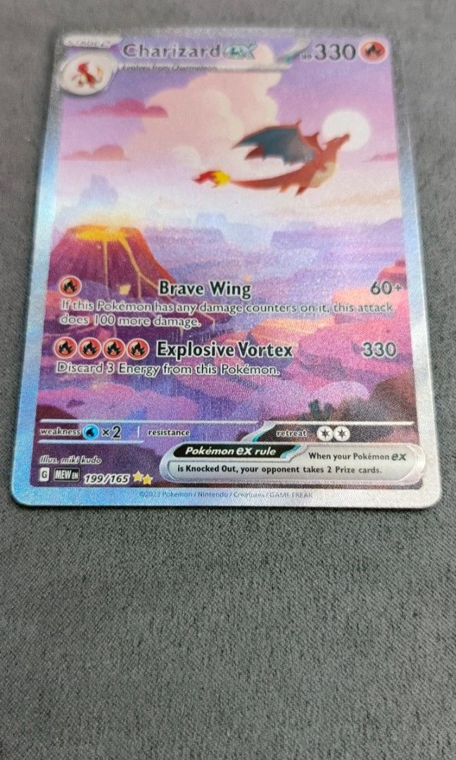 Charizard EX 151 199/165 pokemon trading card game TCG Fire Deck ...