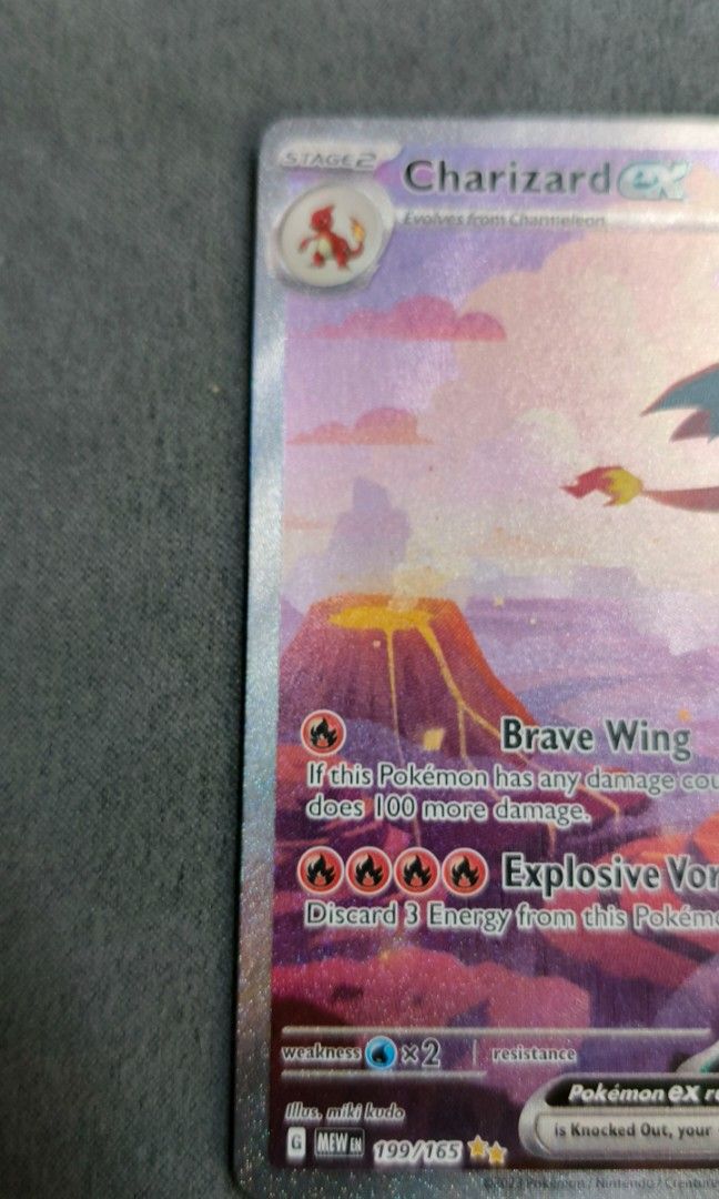 Charizard EX 151 199/165 pokemon trading card game TCG Fire Deck ...