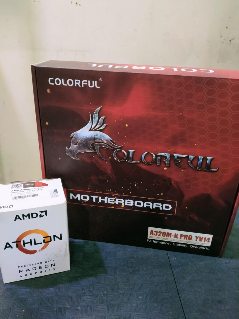 Colorful A320M-K PRO YV14 Motherboard & AMD Athlon 3000 (Bundle ...
