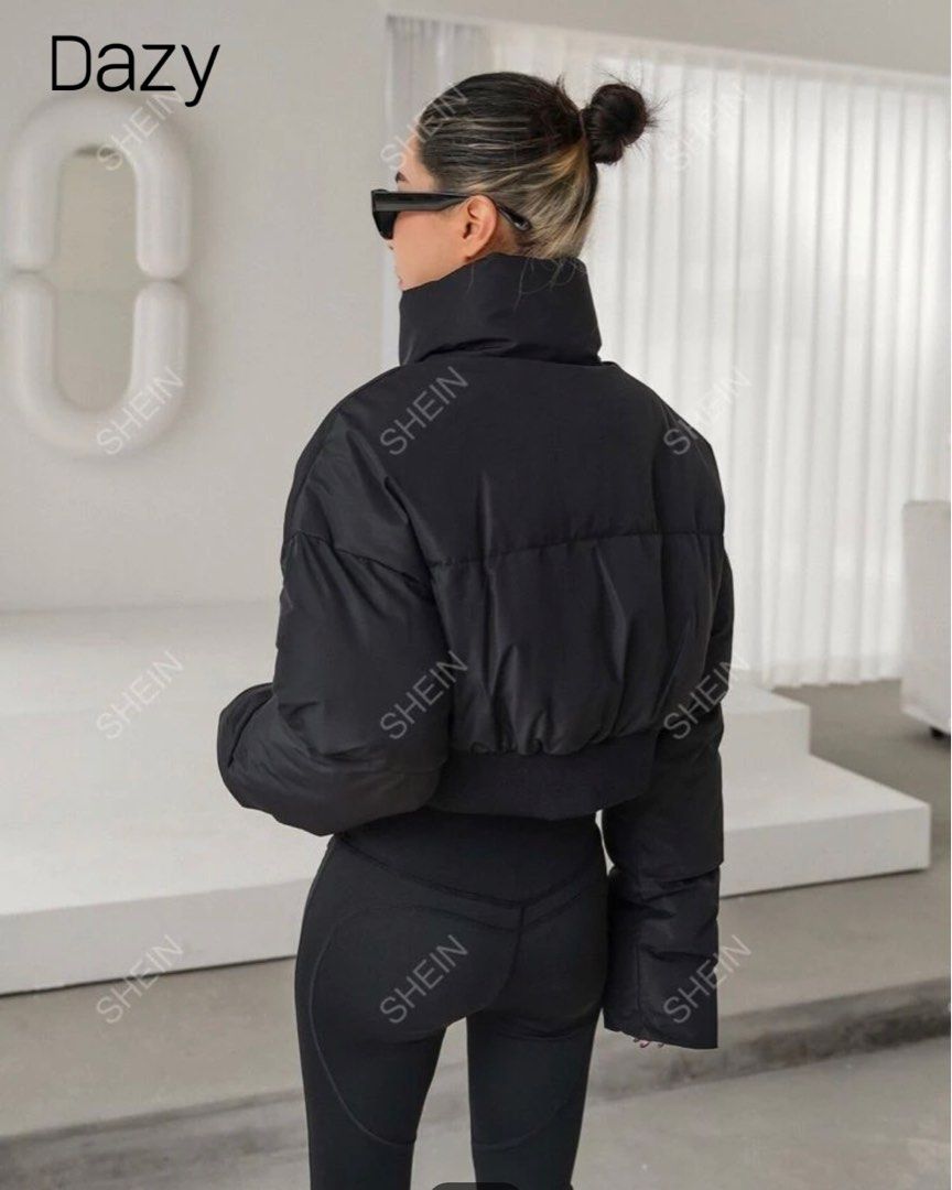 Dazy cropped puffer jacket, Women's Fashion, Coats, Jackets and ...