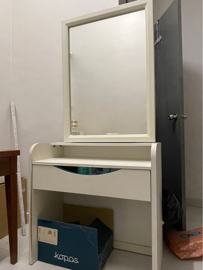Dressing Table with Sliding Mirror, Furniture & Home Living, Furniture ...