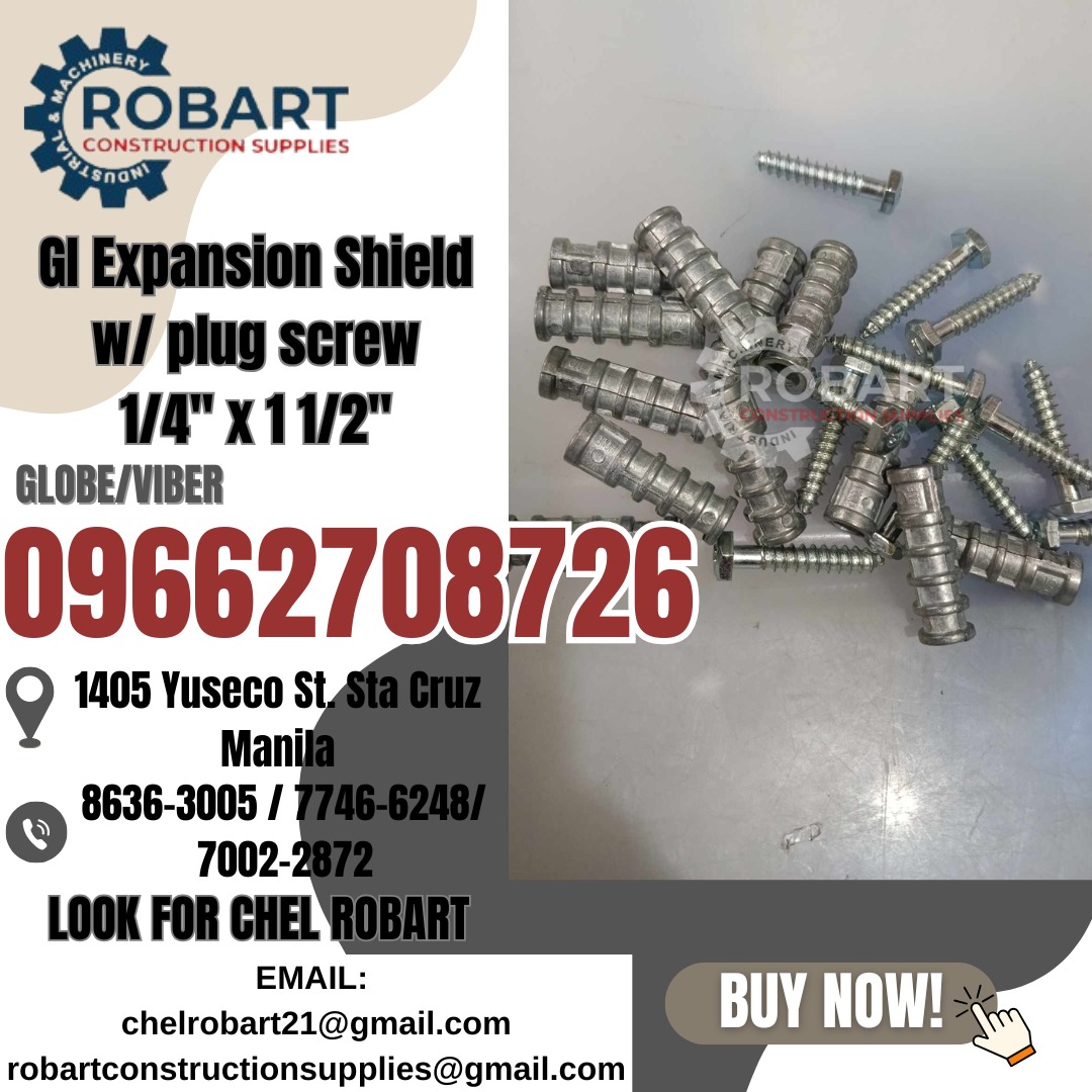 GI EXPANSION SHIELD W/ LUG SCREW, Commercial & Industrial, Industrial ...