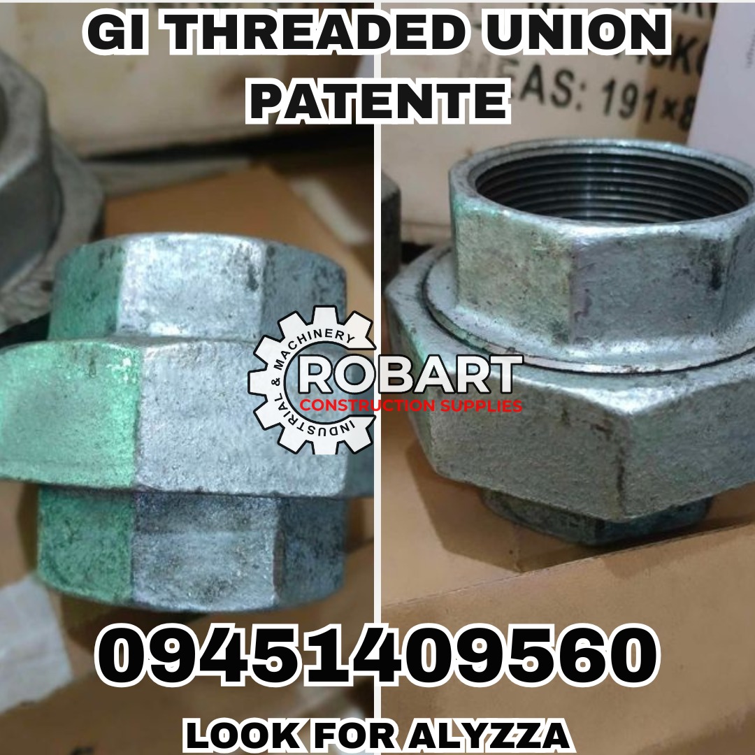 GI THREADED UNION PATENTE, Commercial & Industrial, Construction Tools ...