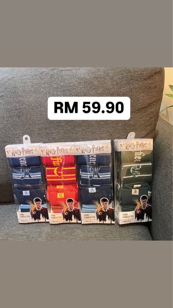 Harry potter x miniso socks, Women's Fashion, Watches & Accessories ...