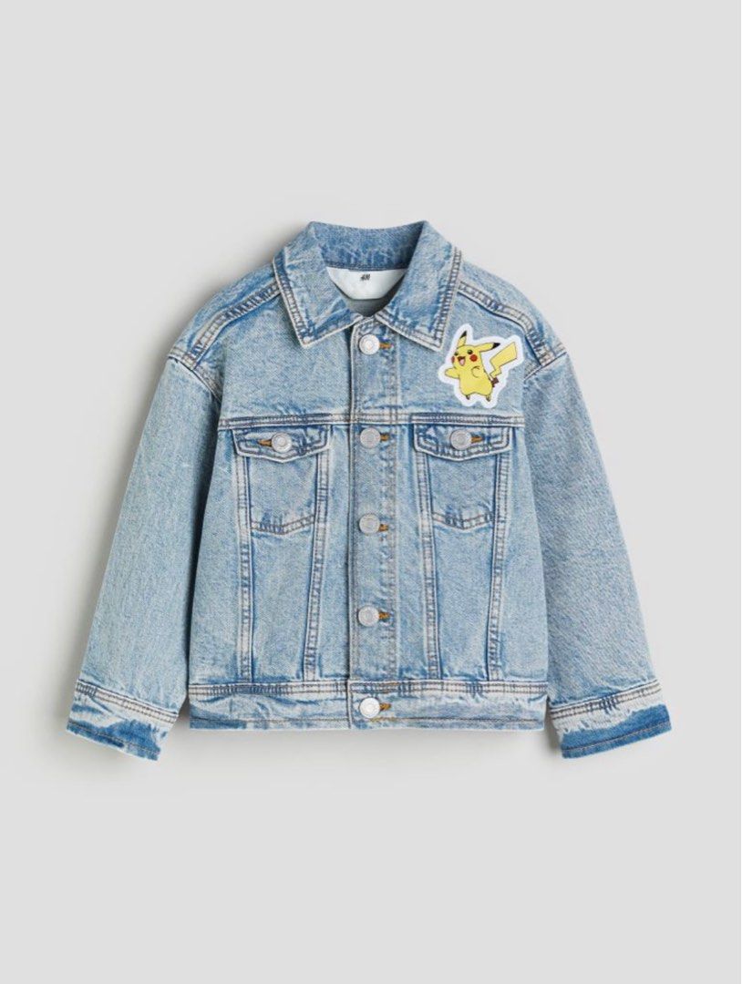 H&M Pokemon Denim Jacket, Babies & Kids, Babies & Kids Fashion on Carousell