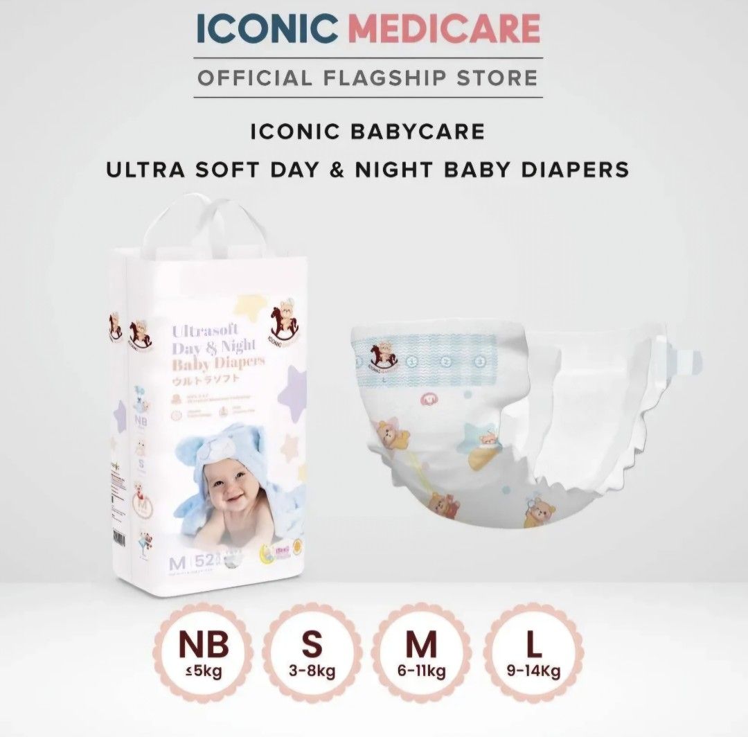 Iconic Diaper (M), Babies & Kids, Bathing & Changing, Diapers & Baby ...