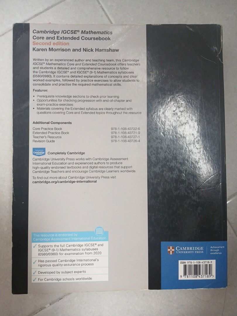 IGCSE Math core and extended course book 2nd ed, Hobbies & Toys, Books ...