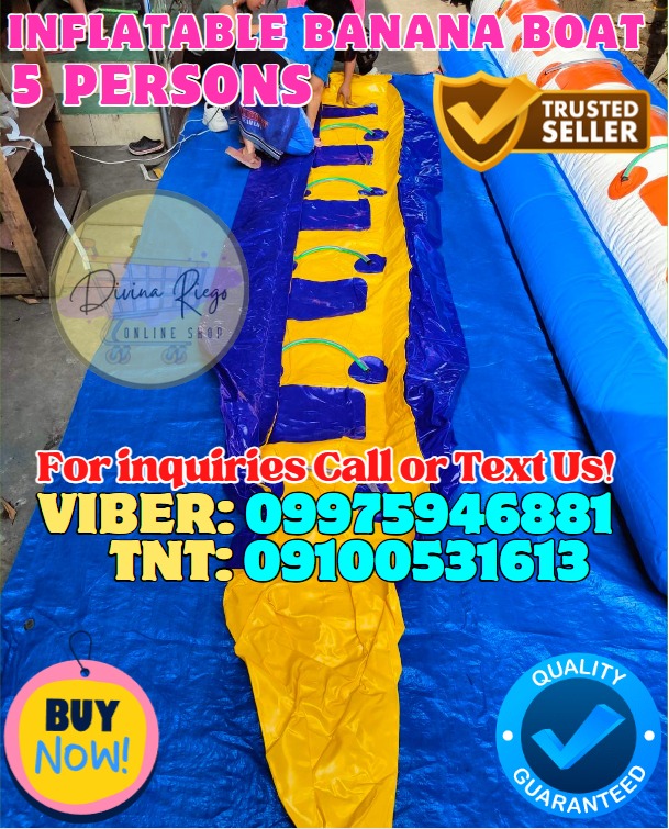 Inflatable Banana Boat Towable with 5 Persons Capacity, Sports ...