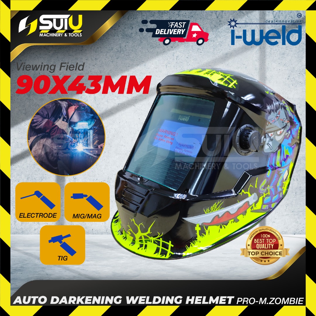 I-WELD PRO-M.ZOMBIE / PROMZOMBIE Auto Darkerning Filter Welding Helmet ...