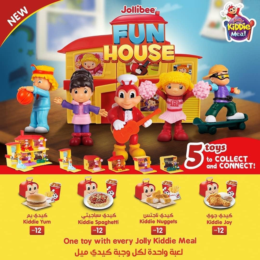 Jollibee Kiddie Meal Fun House set 4pcs (Twirlie Missing), Hobbies ...