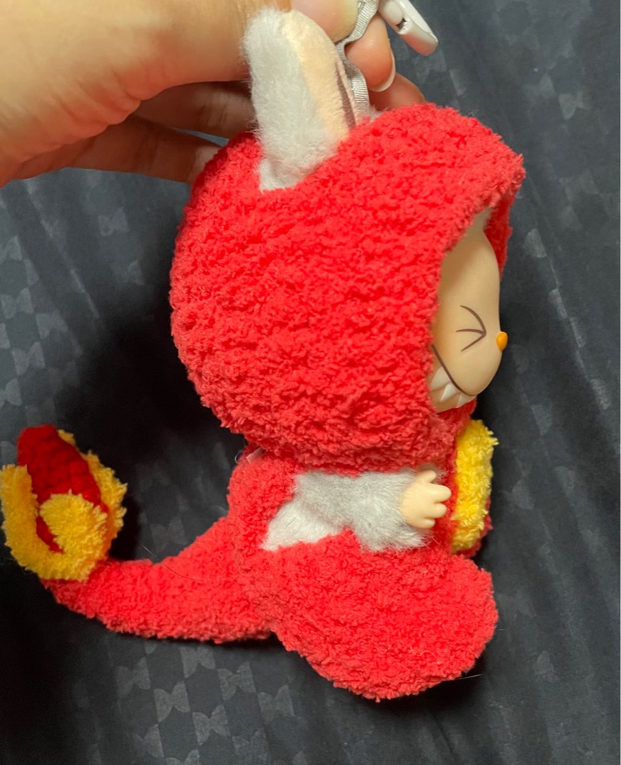 Labubu Pokémon charmander clothes outfit crochet v1 v2 popmart, Hobbies ...