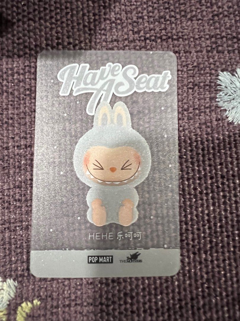 Labubu V2 Have A Seat (NEW) (Opened box to check card), Hobbies & Toys ...