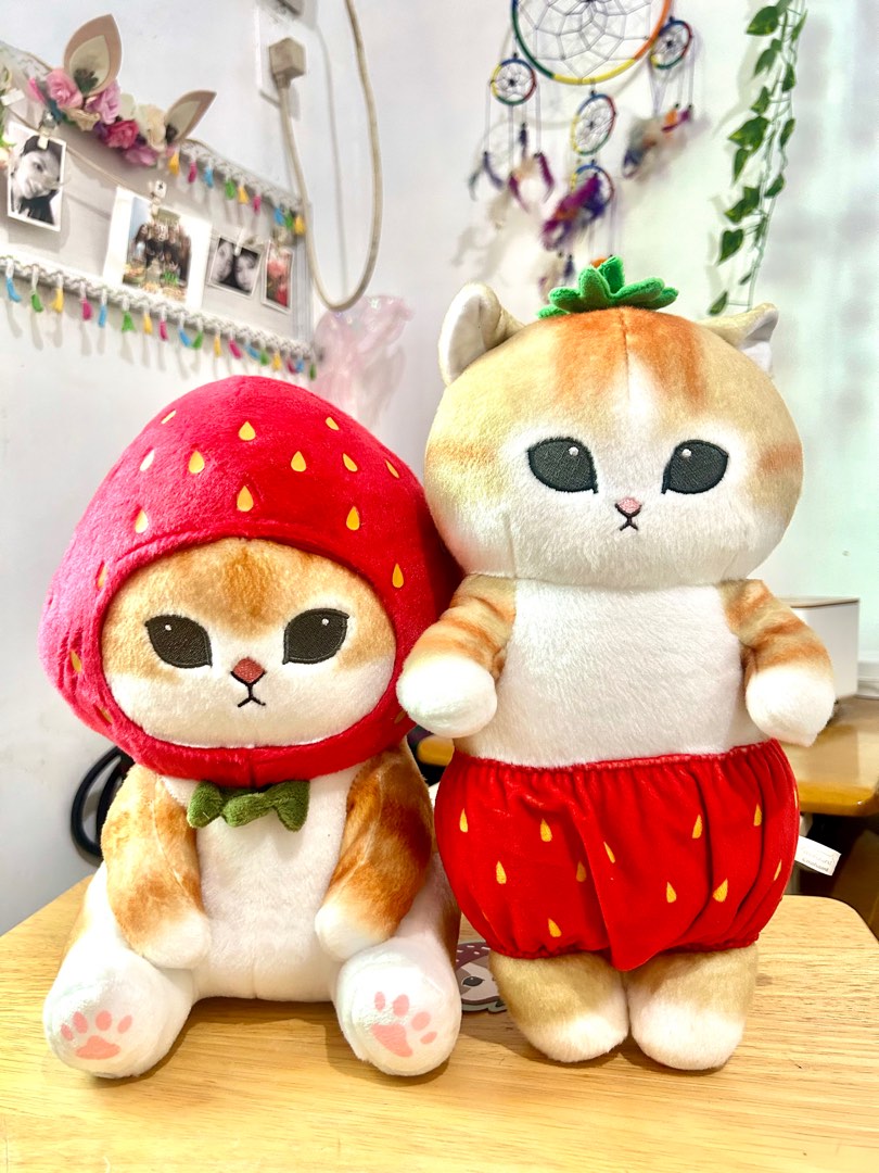 Mofusand Fruit Nyan Strawberry Cat Plush Doll from Japan, Hobbies & Toys, Toys & Games on Carousell