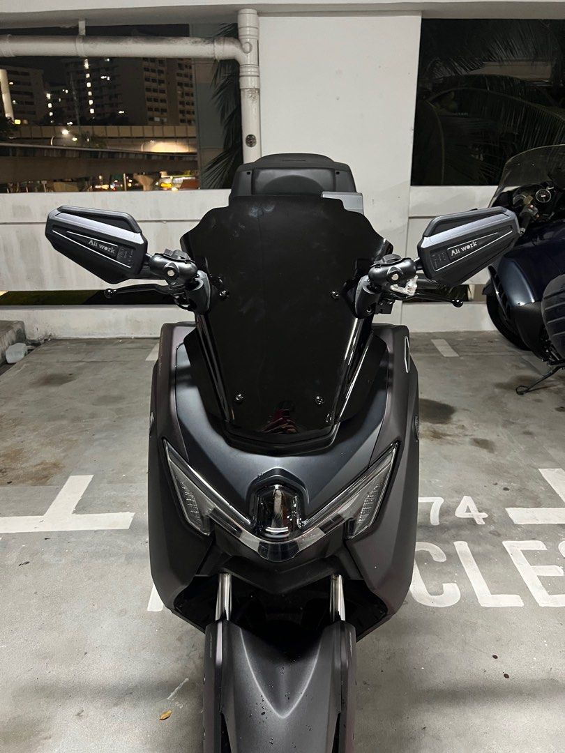 Nmax Turbo windshield/visor with big adv mirror, Motorcycles ...