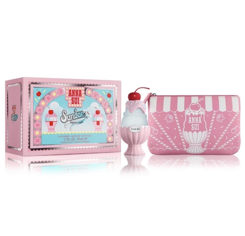 ORIGINAL Anna Sui Sundae Pretty Pink EDT 50ML Gift Set, Luxury ...