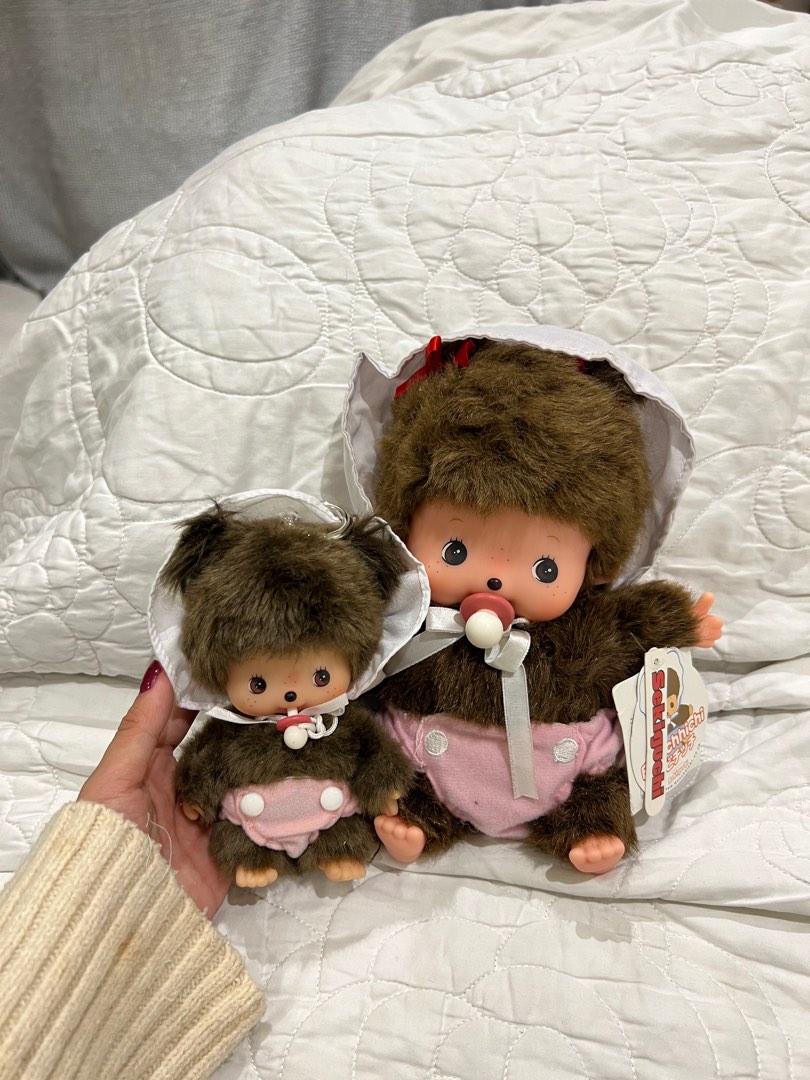Pink baby bebichhichi Monchhichi sekiguchi like labubu, Hobbies & Toys ...