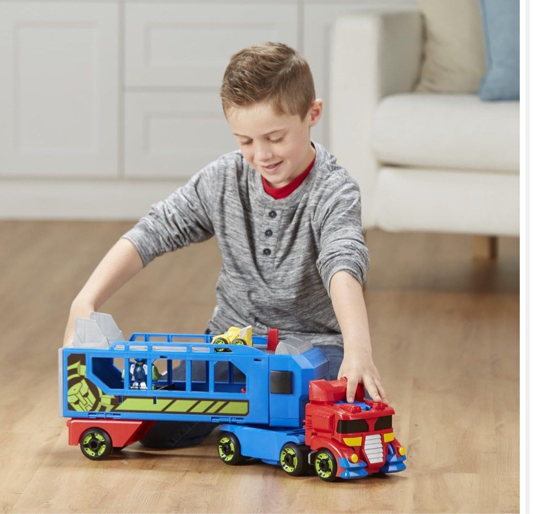 Playskool Heroes Transformers Rescue Bots Flip Racers Optimus Prime ...