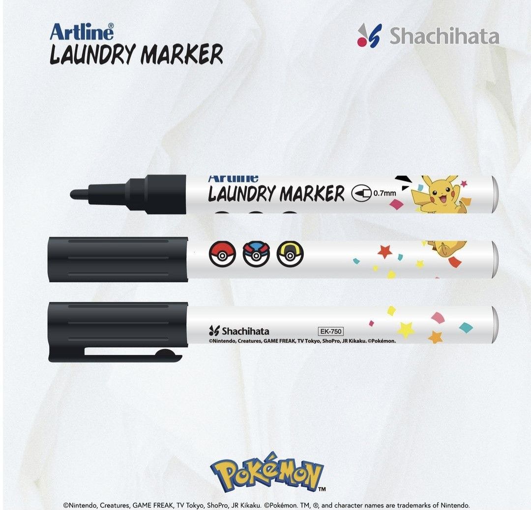 Pokemon Run Special Limited Edition Artline Laundry Marker, Hobbies ...