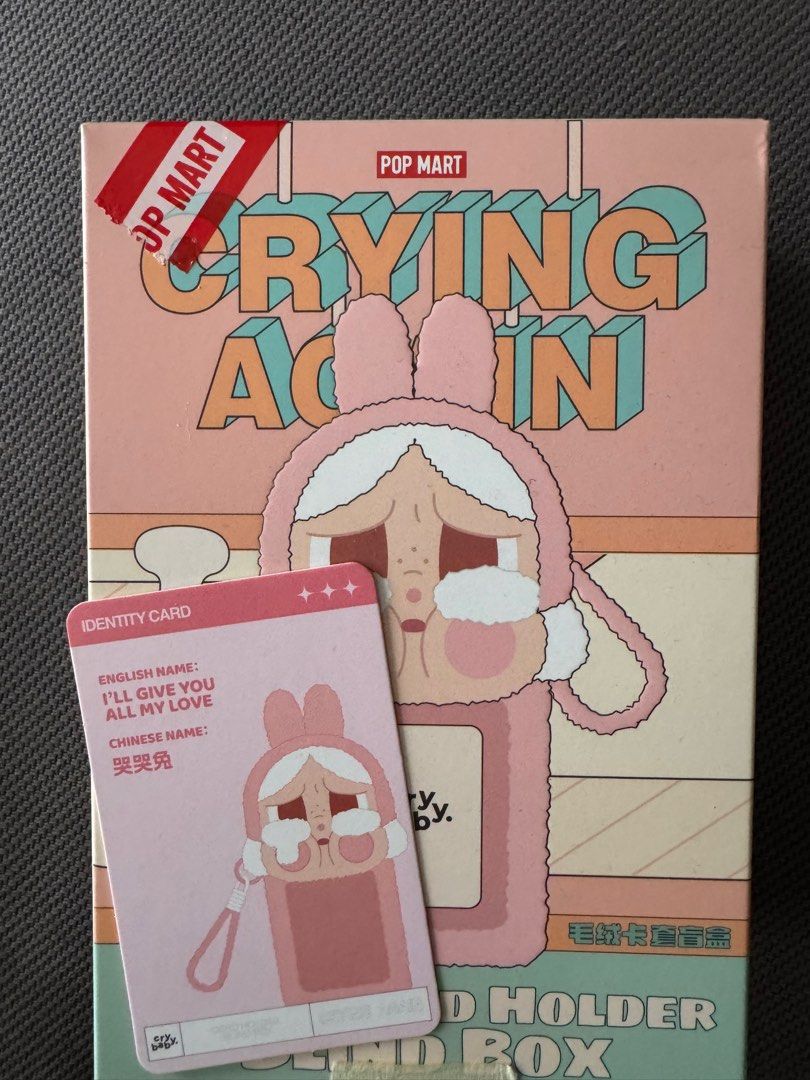 Pop Mart Cry Baby Crying Again Plush Card Holder, Women's Fashion, Bags ...