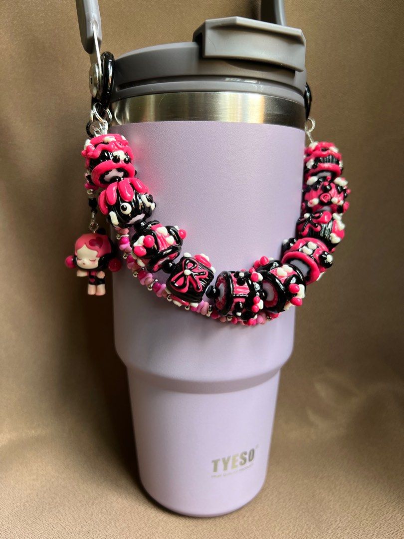 Popmart Skull Panda Bag Charm / Accessories Painted Beads, Women's Fashion, Muslimah Fashion ...