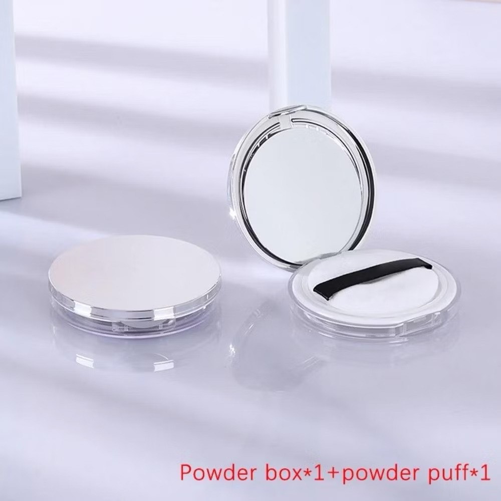 Powder Box: 5g Empty Makeup Jar, Portable with Mirror with Powder Puff ...