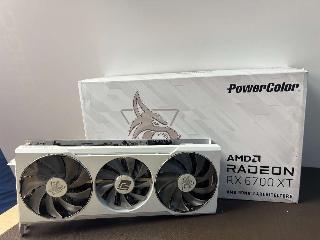 Powercolor RX6700xt WHITE gpu, Computers & Tech, Parts & Accessories ...
