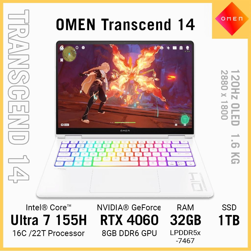 [Pre-owned] HP OMEN Transcend 14 4070 Gaming laptop Alienware x16 m16 ...