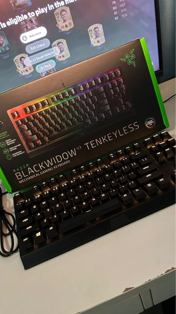 Razer Blackwidow V3 Tenkeyless (green switch), Computers & Tech, Parts ...