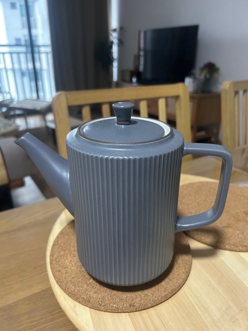1.3l Ribbed Grey Ceramic Jug / Clay Water Pot ikea hooga, Furniture ...
