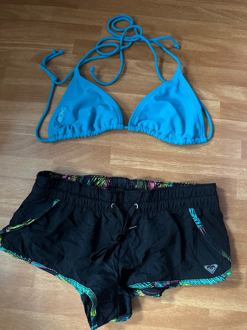 Roxy Billabong Bundle Bikini Top and Bottom size XS to Small, Women's Fashion, Swimwear, Bikinis ...