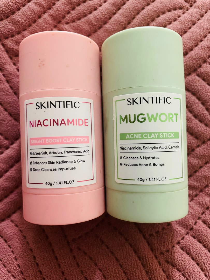 Skintific Mugwort (Green) & Niacinamide (Pink), Beauty & Personal Care ...