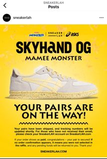 Asics x Mamee Monster x Sneakerlah, Men's Fashion, Footwear, Casual ...