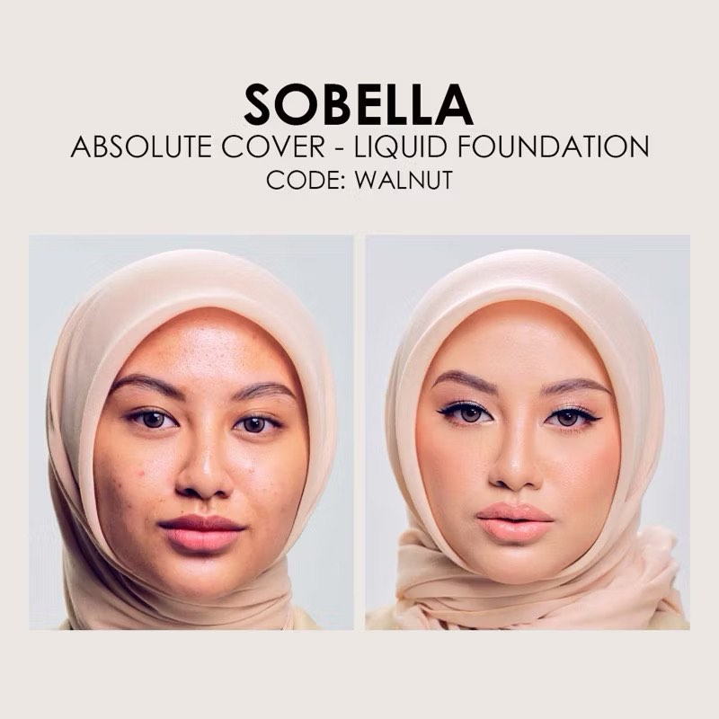 Sobella Liquid Foundation Absolute Cover in Walnut (NP: RM36), Beauty ...